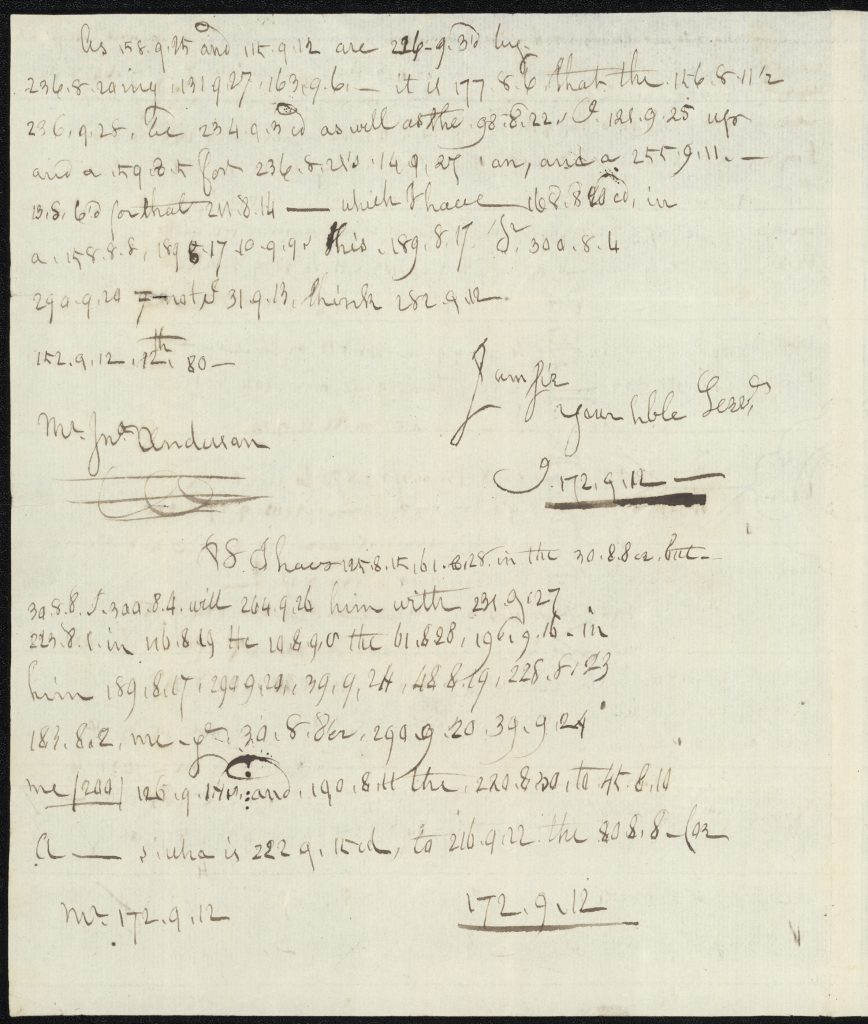 Benedict Arnold Letter to John André, July 12, 1780 - UM Clements Library