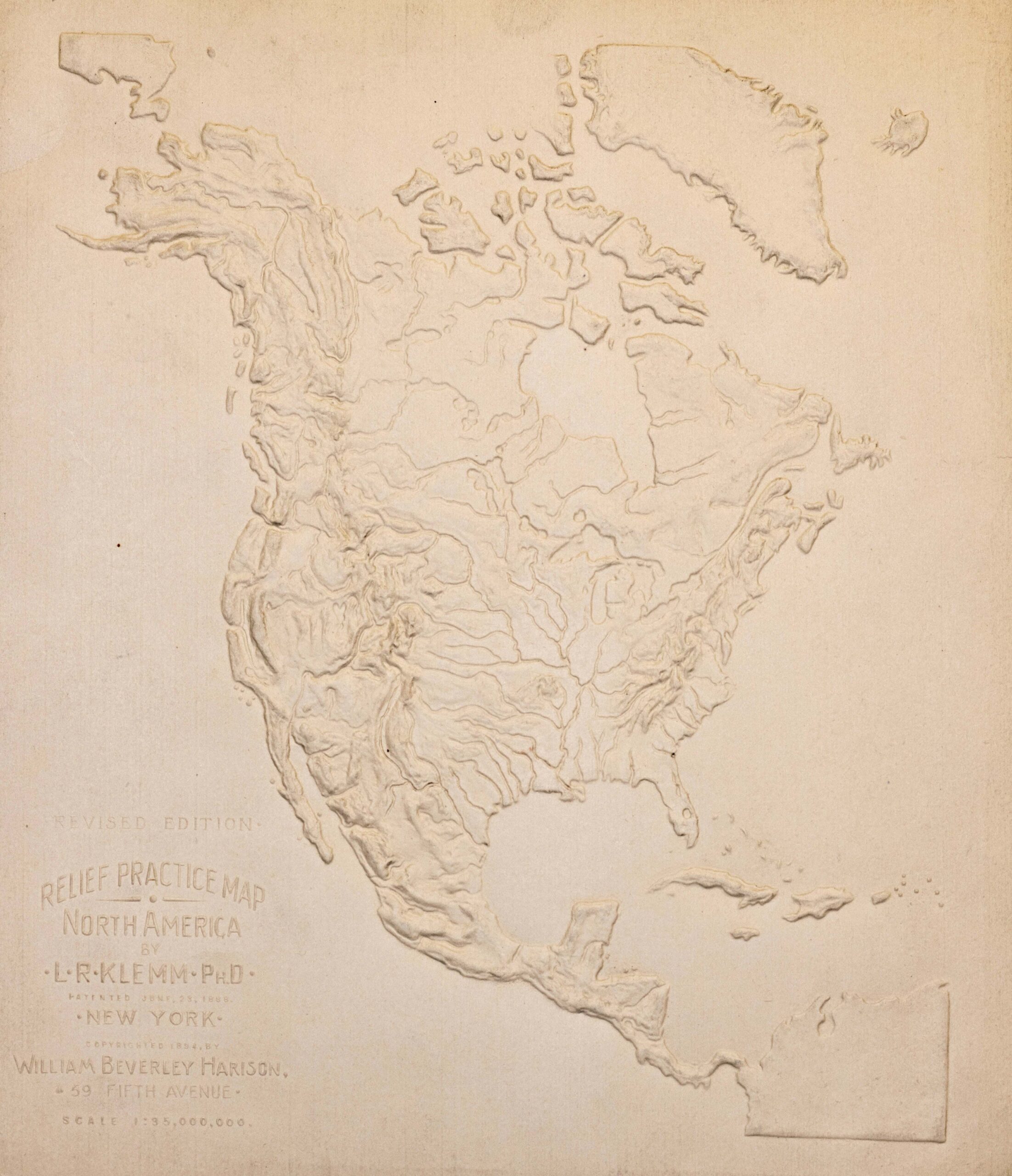 Klemm, "The Relief Practice Map: North America" - UM Clements Library