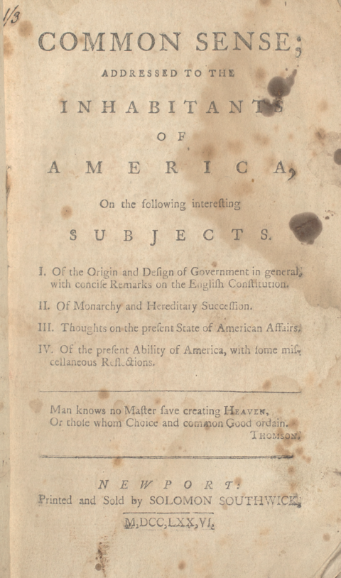 Section 1: Resisting British Colonial Rule - UM Clements Library